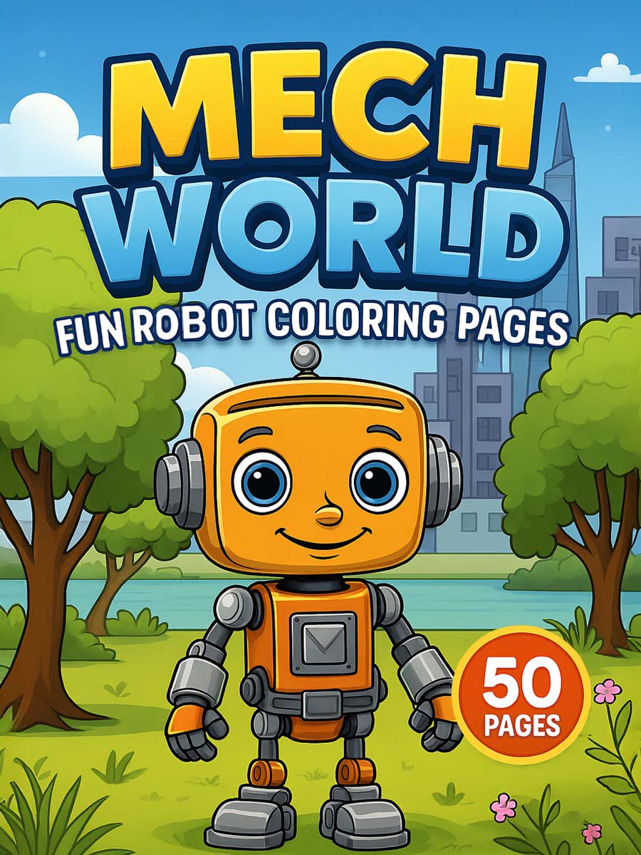 Mech World – 50 Fun Robot Coloring Pages - Play 2 Learn Printables
