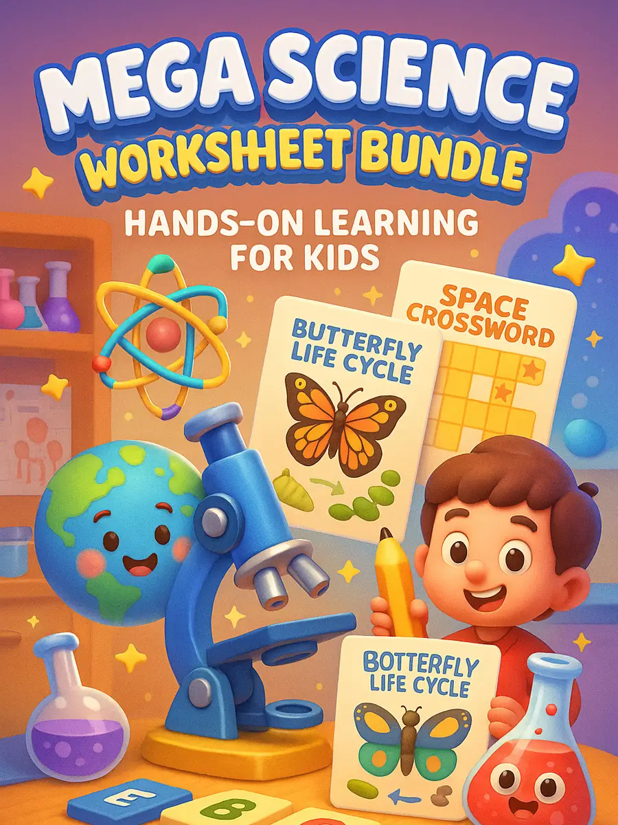 Mega Science Worksheet Bundle – 578 Pages Of Hands-On Learning For Kids ...